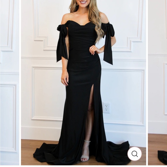 Bella And Bloom | Dresses | Nwt Southern Class Bow Black Formal Dress ...